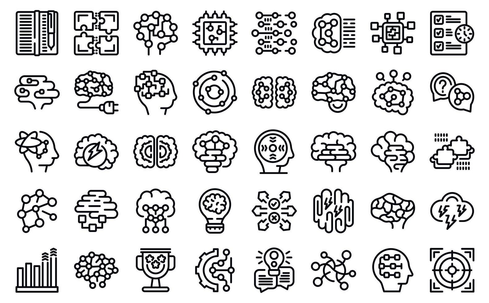 Brainstorm icons set outline vector. Business process 16611245 Vector ... Brainstorm icons set outline vector. Business process 16611245 Vector ...