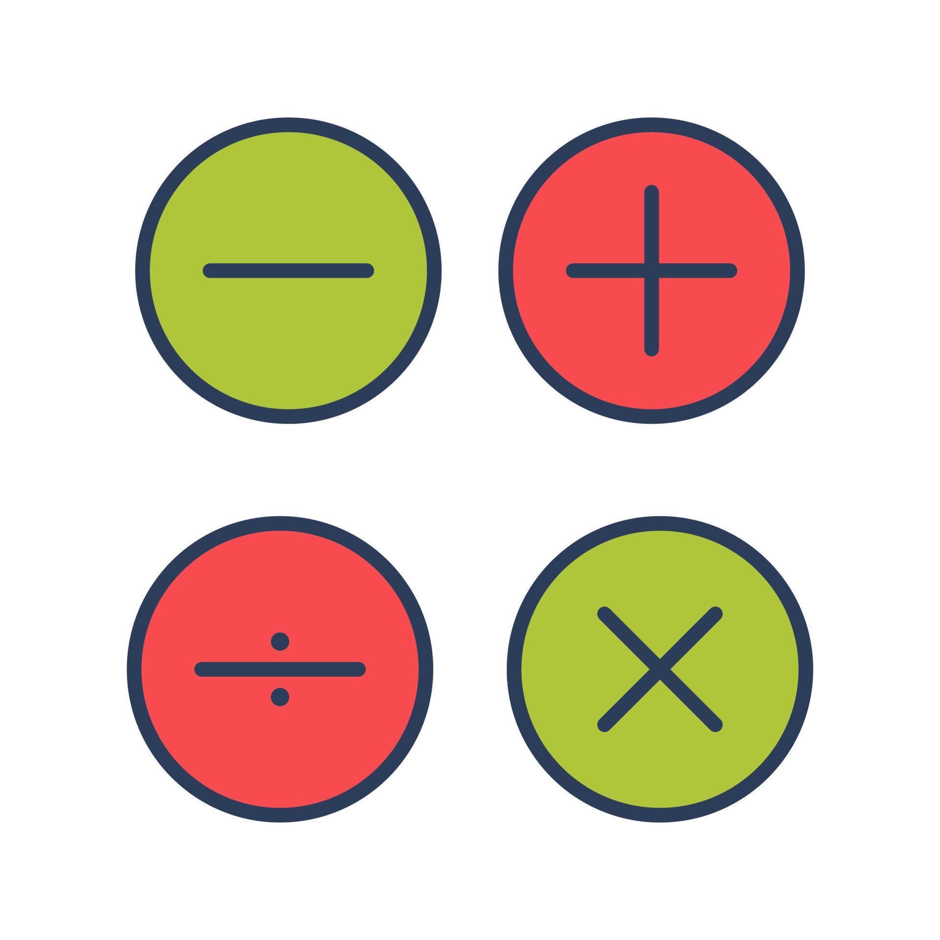 Math Symbols Vector Icon 16612465 Vector Art At Vecteezy