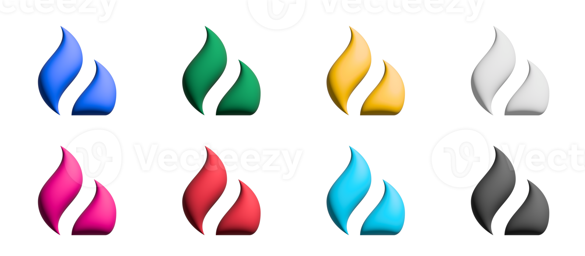 Fire Icon Set Colored Symbols Graphic Elements 16617344 Png