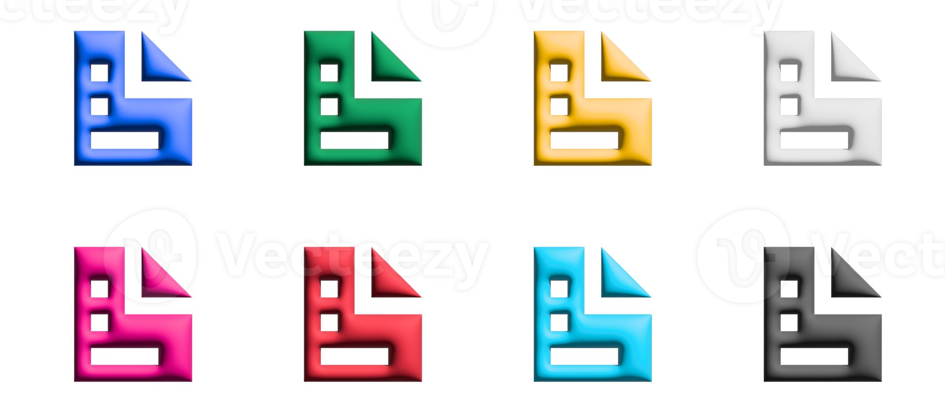 document icon set, colored symbols graphic elements 16617479 PNG