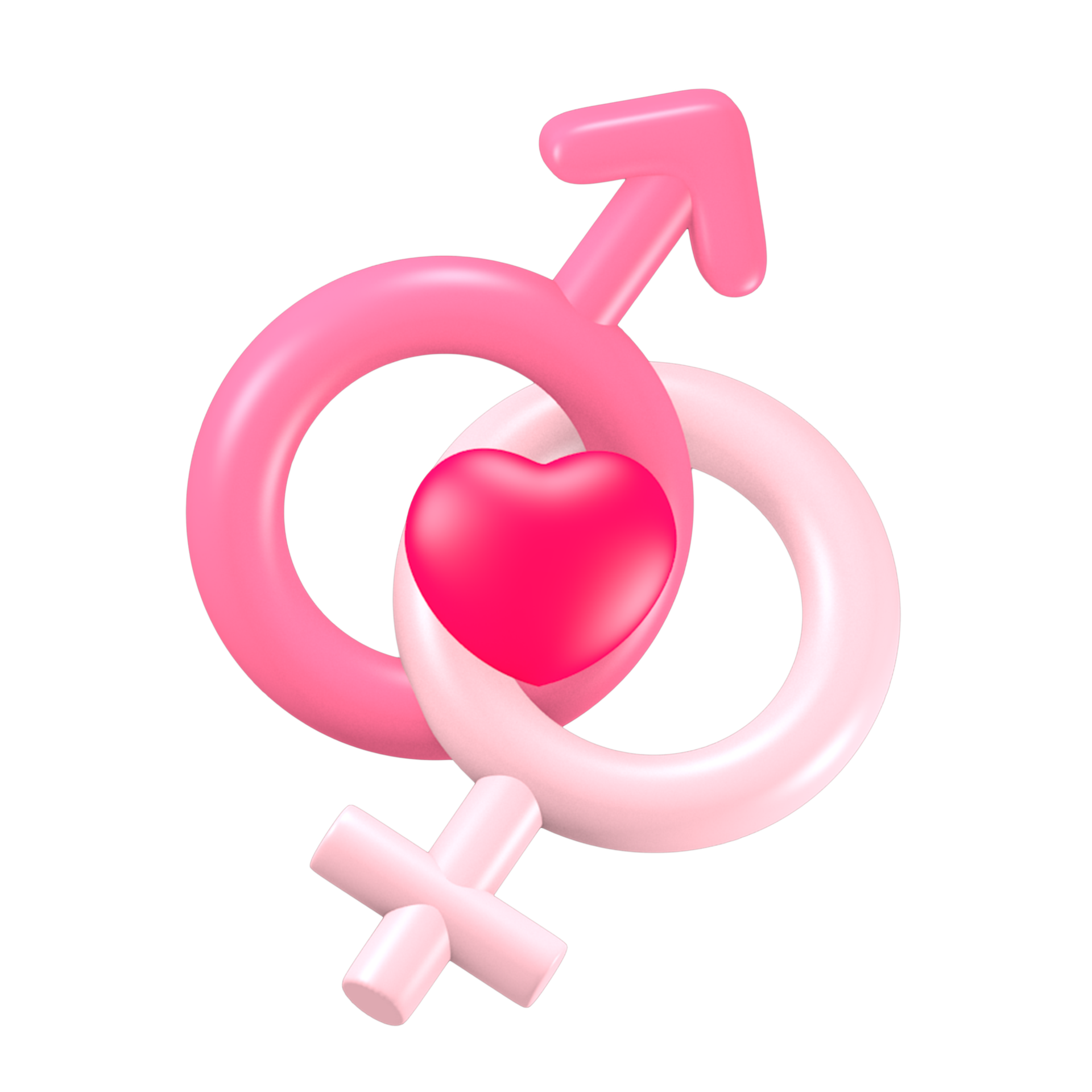 3d Cute Pink Valentines Day Icon Gender 16618216 Png