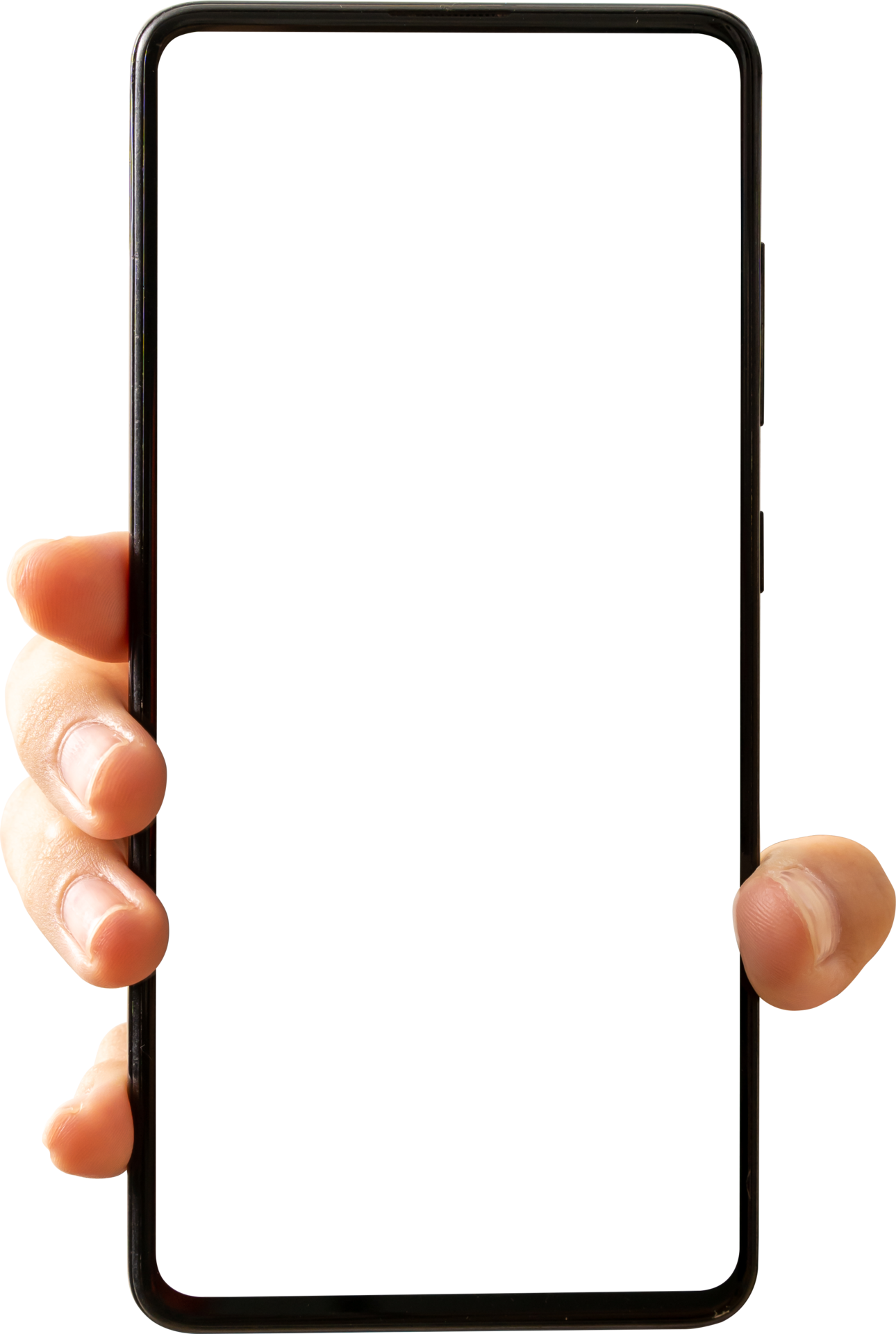 Hands holding black smart phone 16622293 PNG Hands holding black smart phone 16622293 PNG