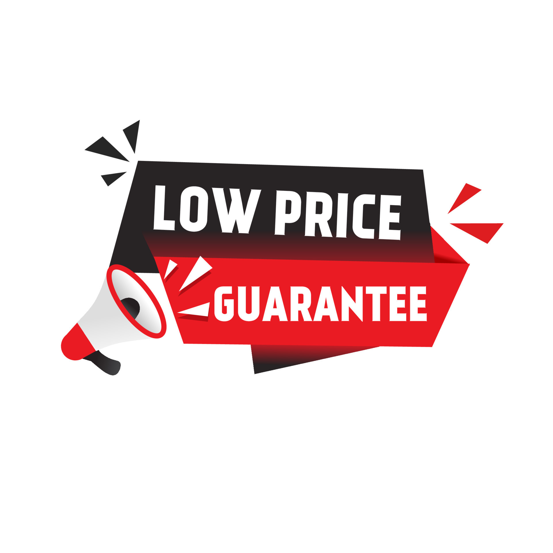 Low price guarantee flat icon for banner design, Vector template ... Low price guarantee flat icon for banner design, Vector template ...