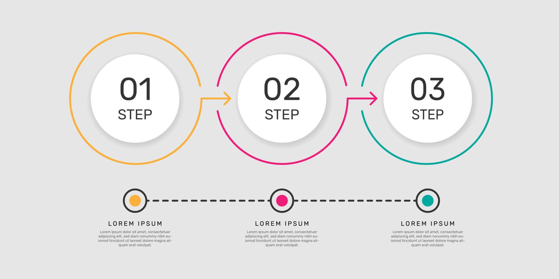 Thin line infographic template with 3 steps. - Vector. 16623573 Vector Art at Vecteezy