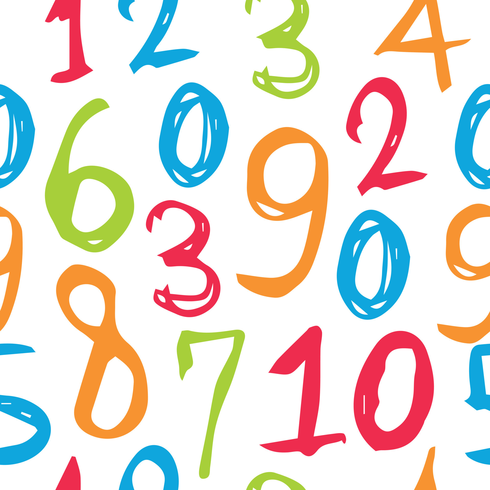 Colorful Hand Drawn Numbers Seamless Background Pattern 16625412 Vector ... Colorful Hand Drawn Numbers Seamless Background Pattern 16625412 Vector ...