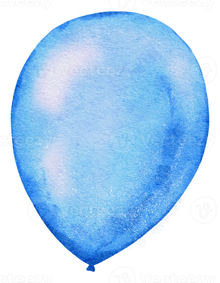 Watercolor Blue Foil Balloon element hand painted 16625956 PNG