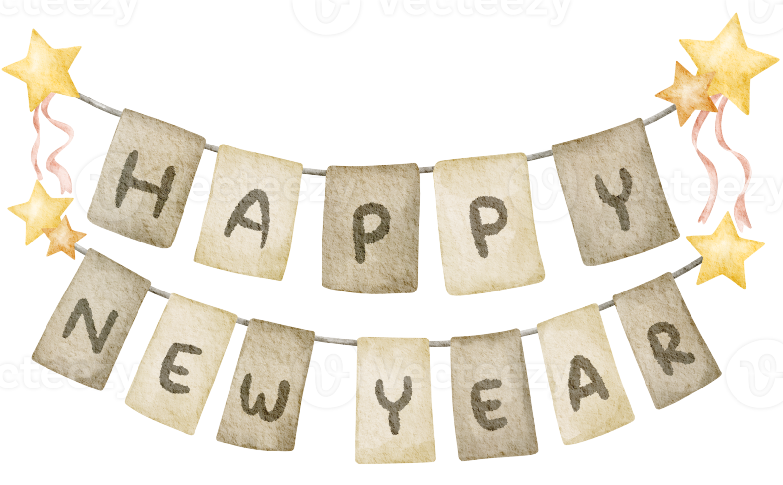 Happy New Year Banner PNGs for Free Download