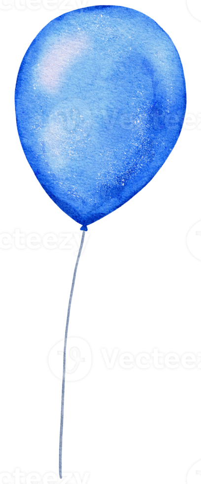 Watercolor Blue Foil Balloon element hand painted 16626933 PNG
