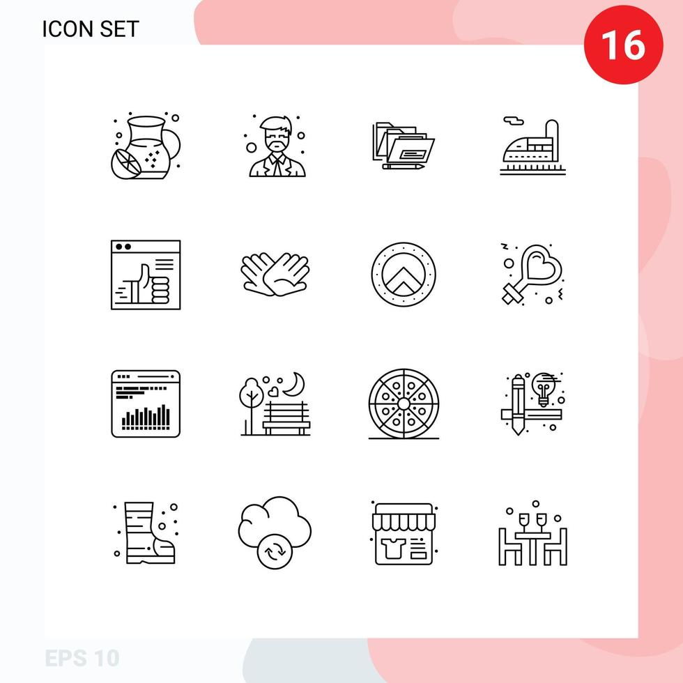 16 Thematic Vector Outlines And Editable Symbols Of Up Like File Tunnel Train Editable Vector
