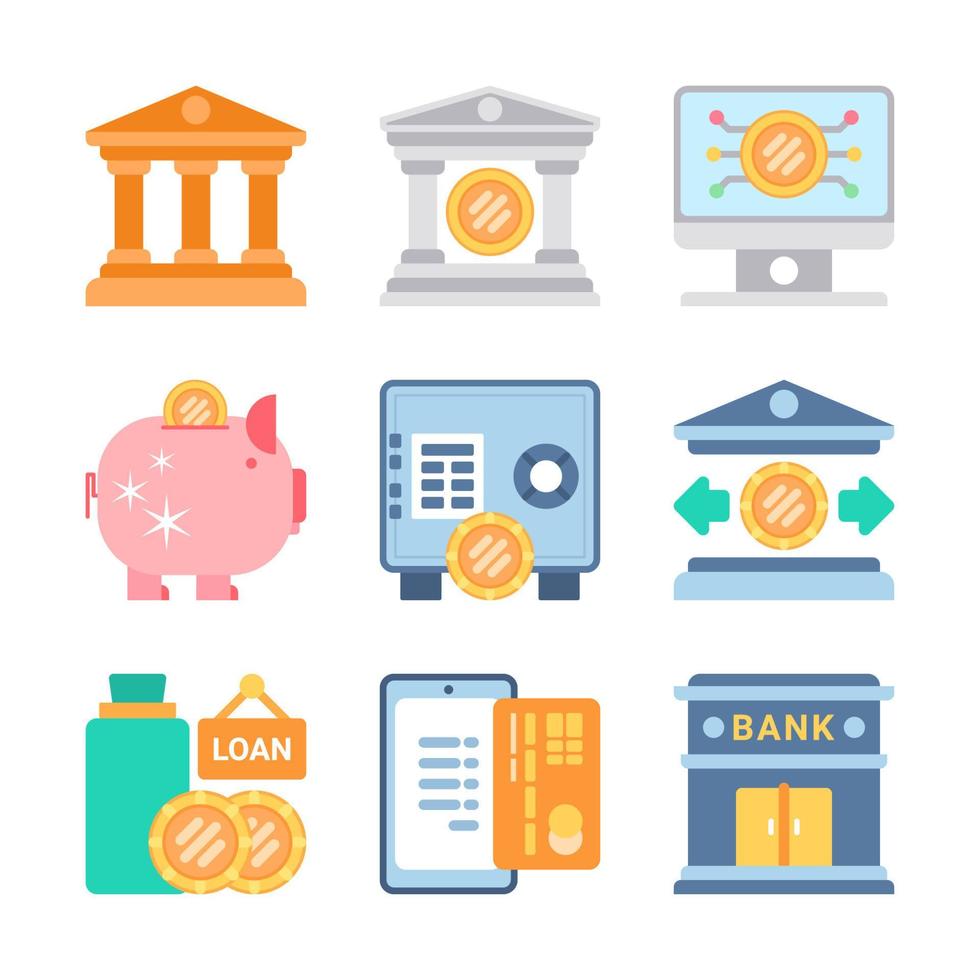 Banking Icons Set 16637303 Vector Art at Vecteezy Banking Icons Set 16637303 Vector Art at Vecteezy