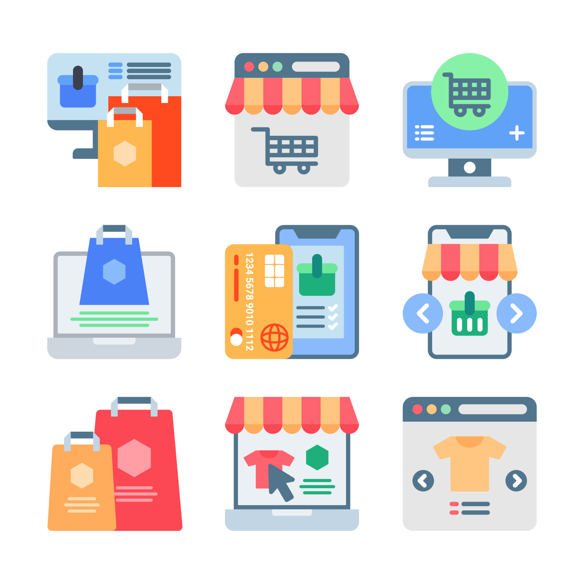 ECommerce Icons Set 16637310 Vector Art at Vecteezy