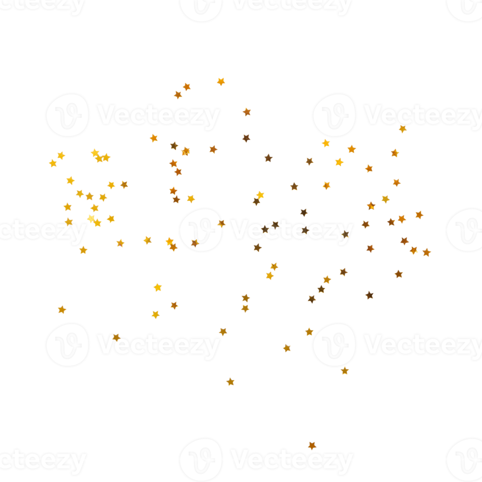 Golden star confetti, Gold stars sparkle decoration cutout, Png file 16637589 PNG
