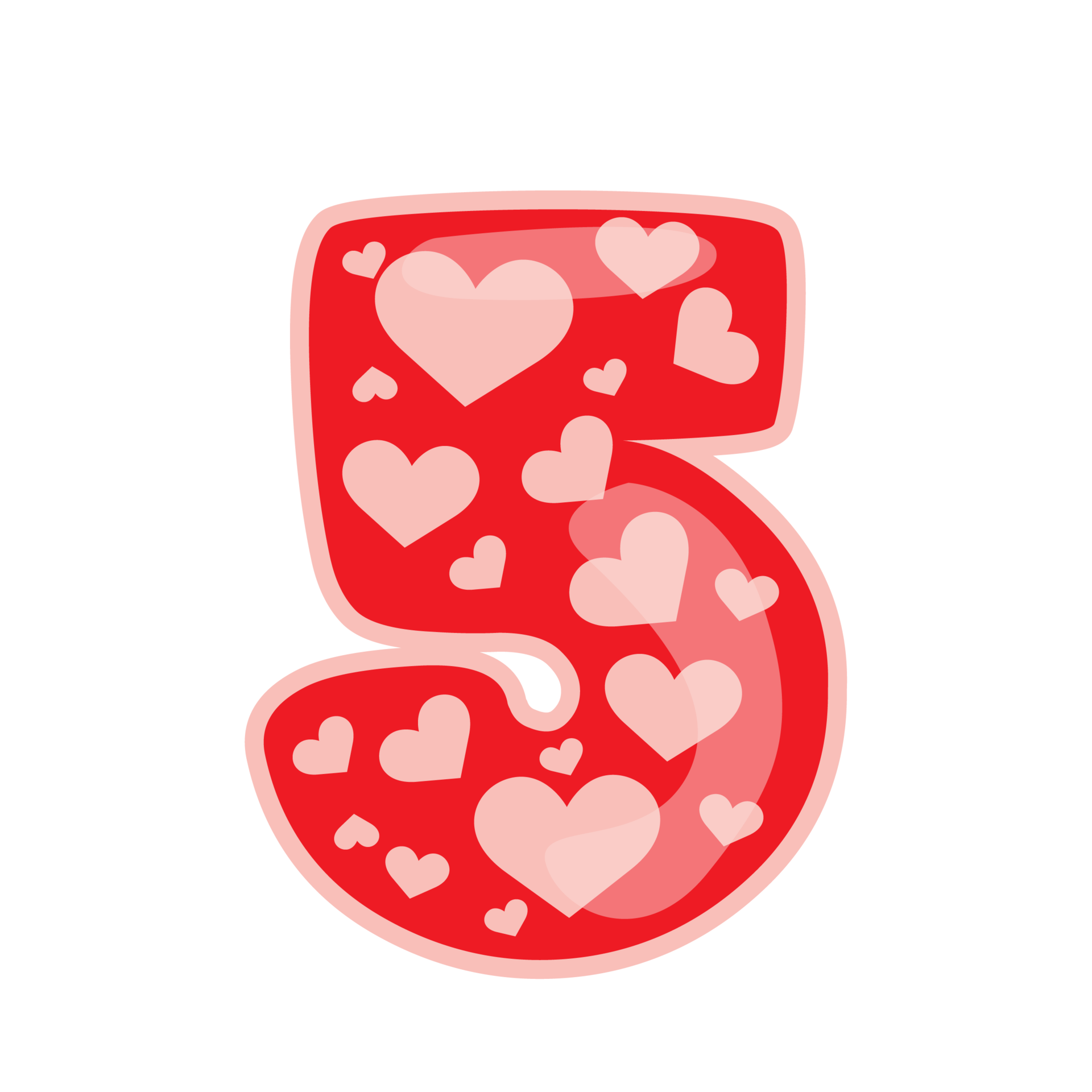 five alphabet number with heart valentine day 16637839 PNG five alphabet number with heart valentine day 16637839 PNG
