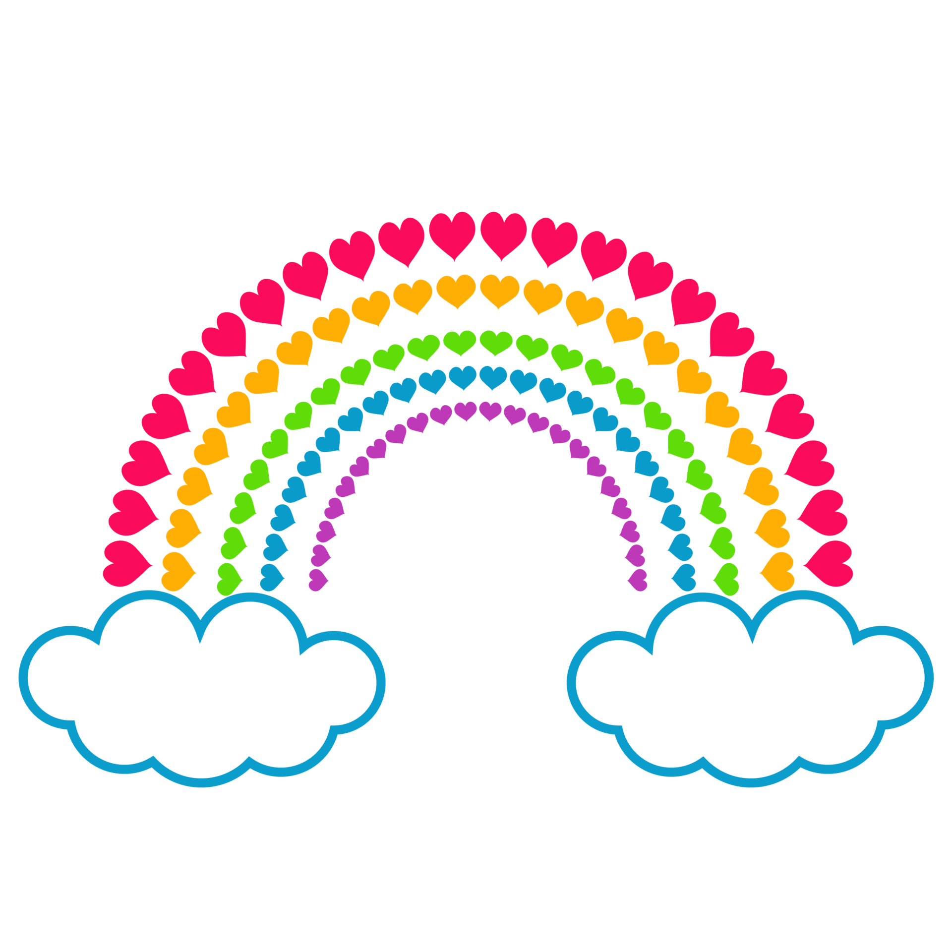 Heart Rainbow cloud 16637879 PNG