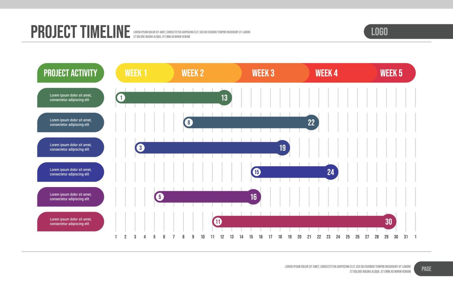 Weekly Project Timeline 16638216 Vector Art at Vecteezy Weekly Project Timeline 16638216 Vector Art at Vecteezy