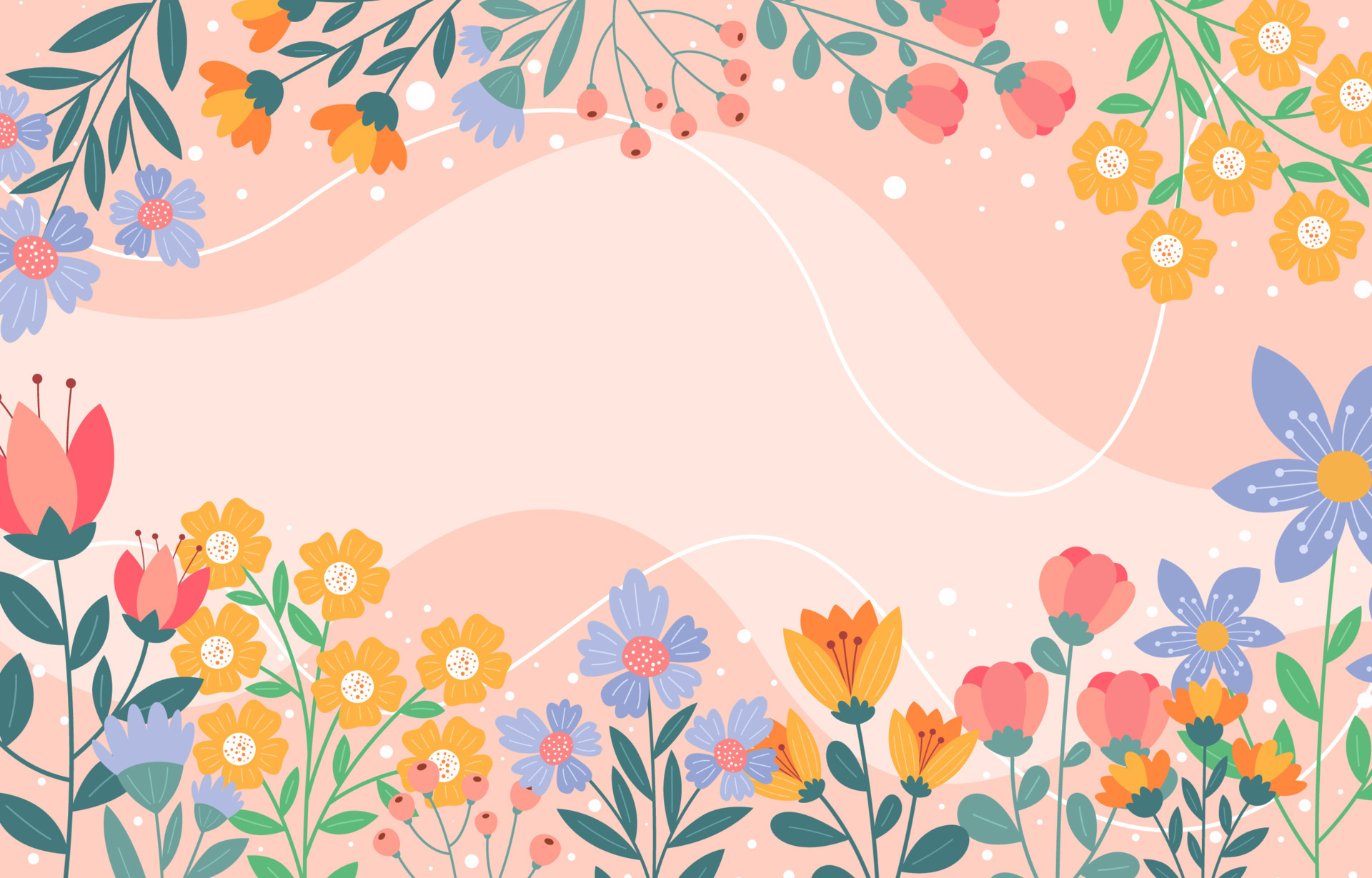Spring Blooming Flowers Background 16640472 Vector Art at Vecteezy