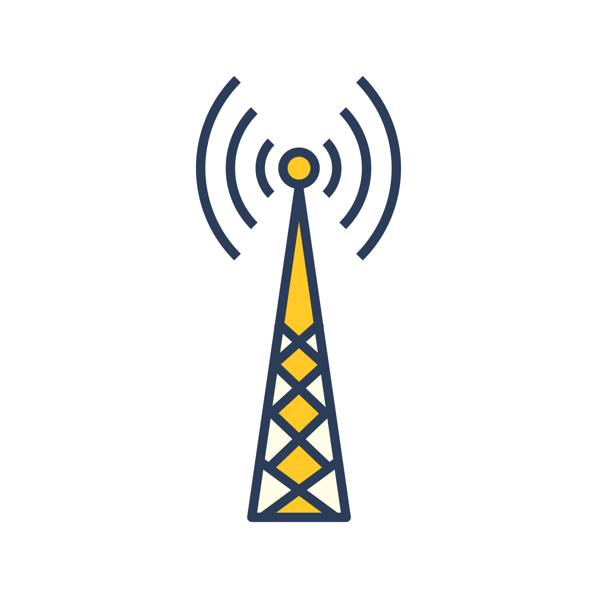 Telecom Tower Vector Icon 16642515 Vector Art At Vecteezy