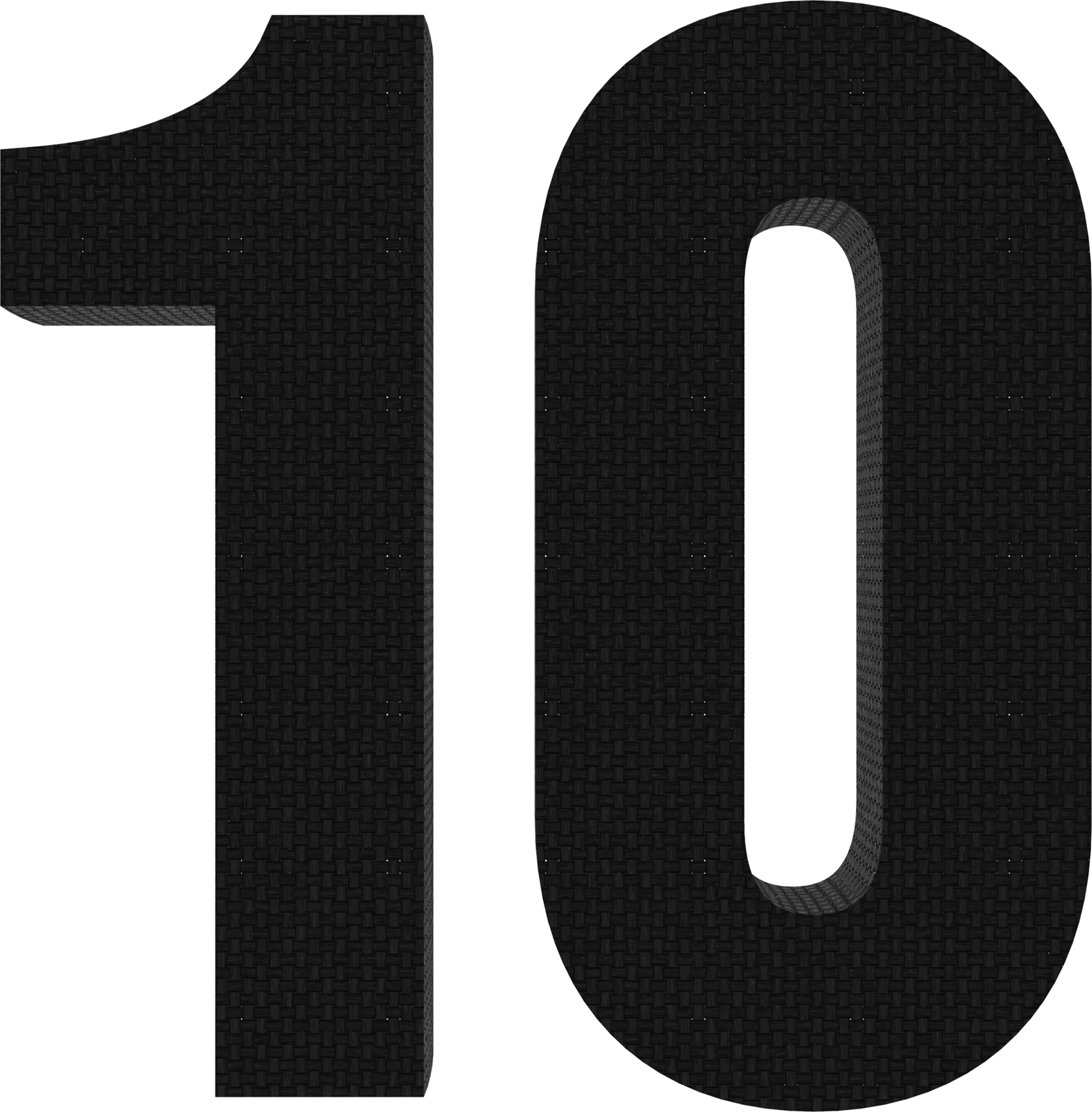 Number 10 Nylon Weave 3D Render. 16653118 PNG