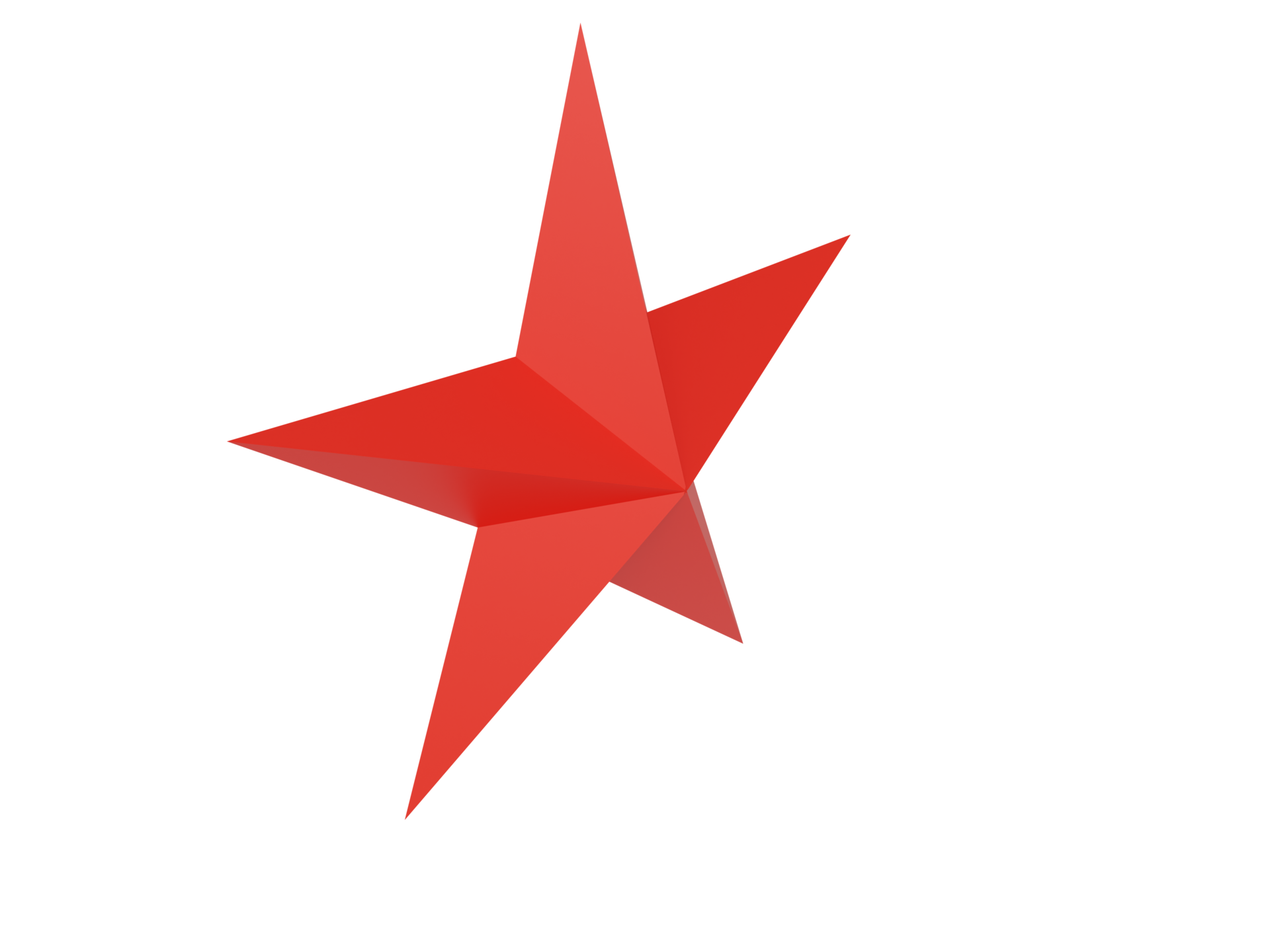 Red volumetric star. 3d render. 16653616 PNG