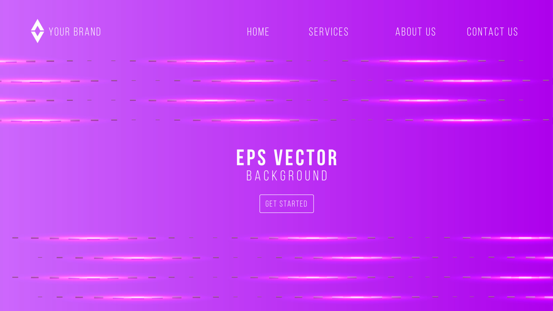 Landing Page Website Template Vector. Abstract purple gradient Vector illustration concepts of ...