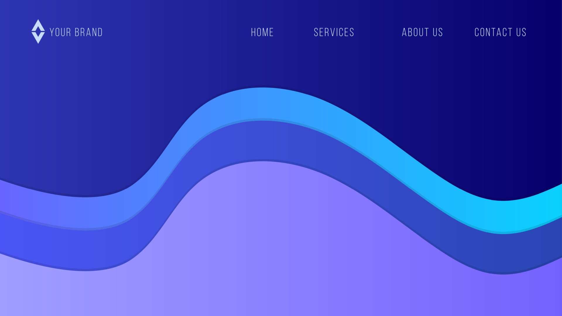 Minimalist Blue Geometric Website Background Smooth, Clean Concept with ...