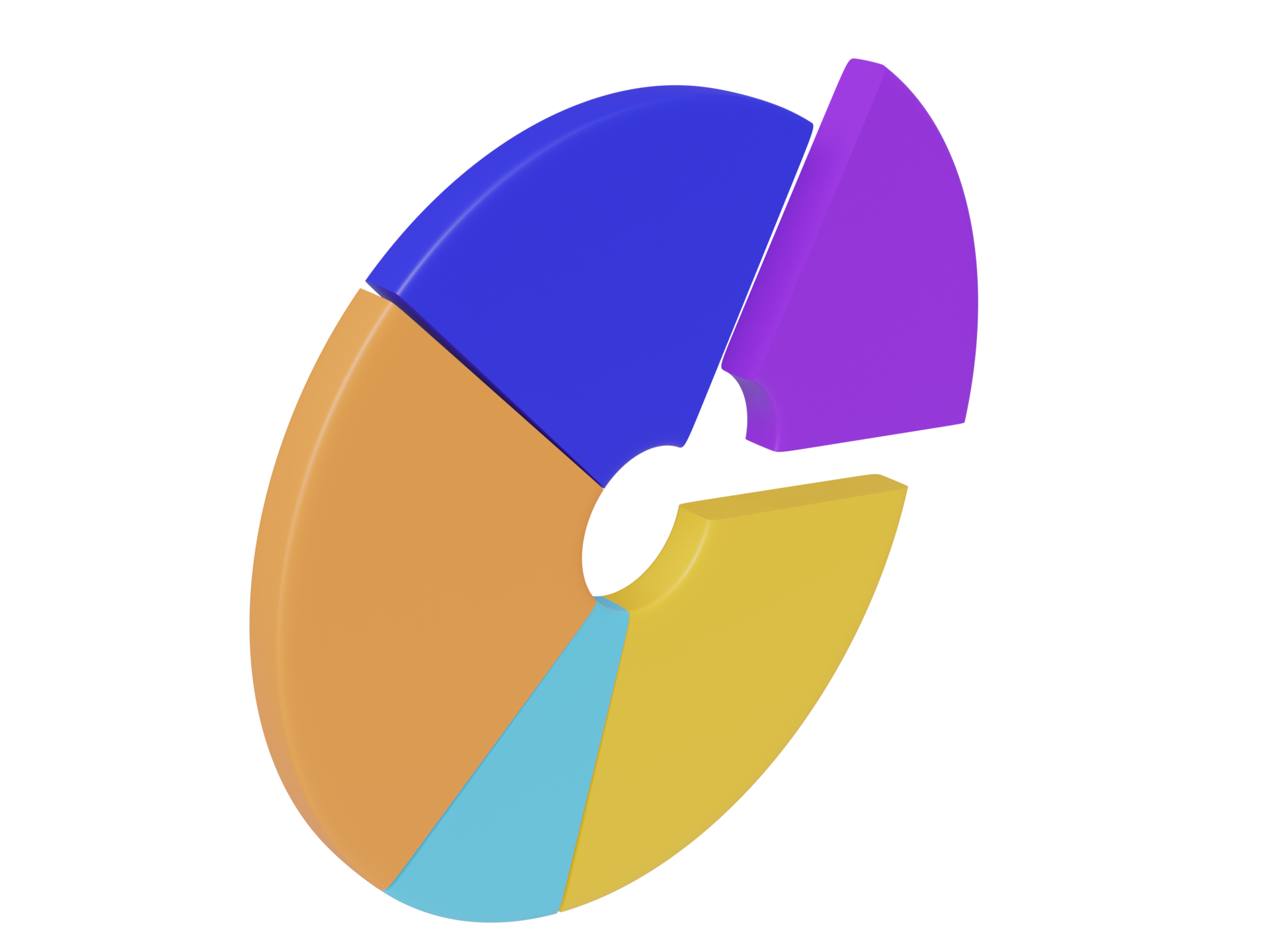 gekleurde ronde grafiek. 3d veroorzaken. 16653973 PNG