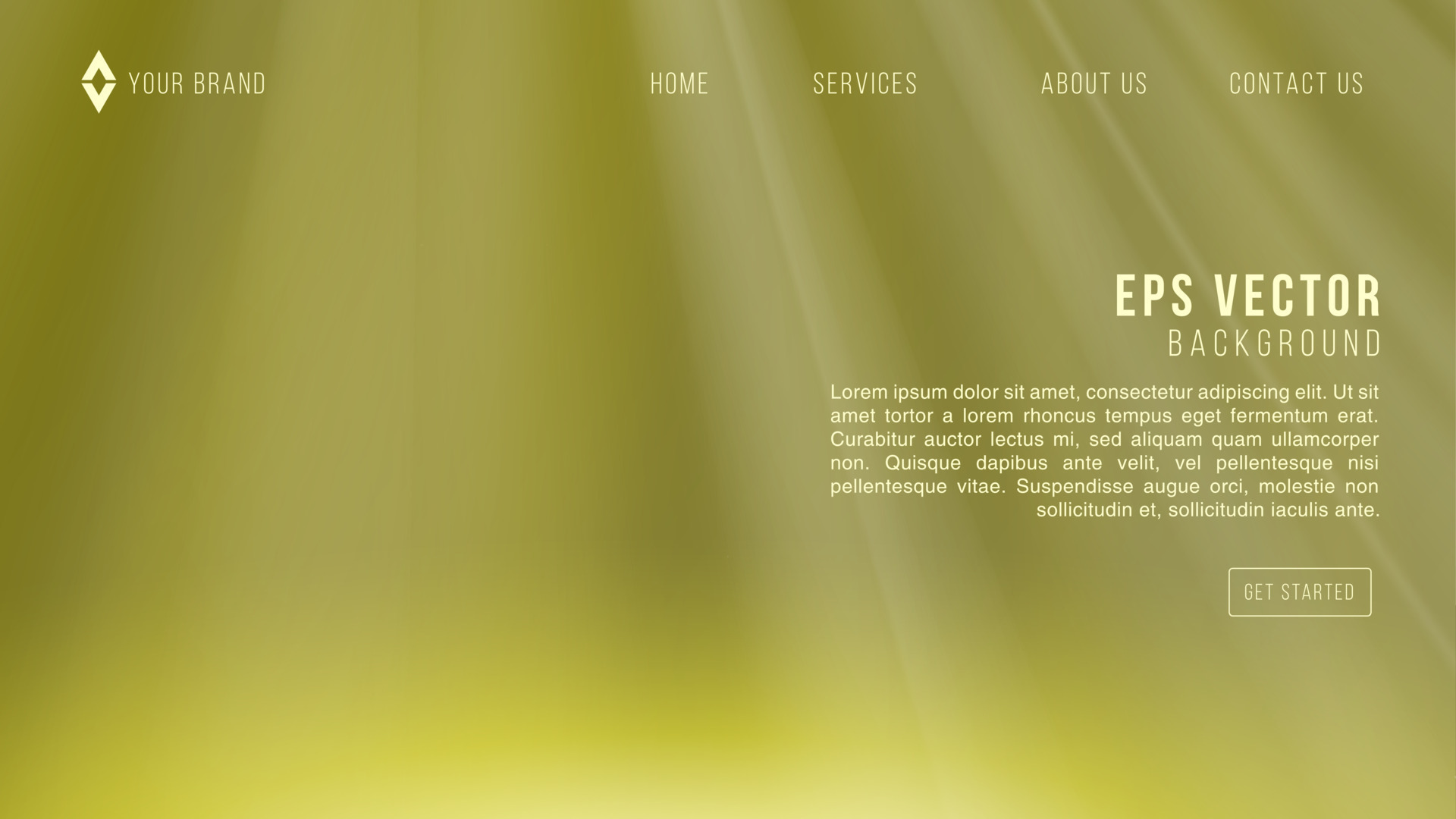 Brown and yellow minimalism background in large web page screen size ...