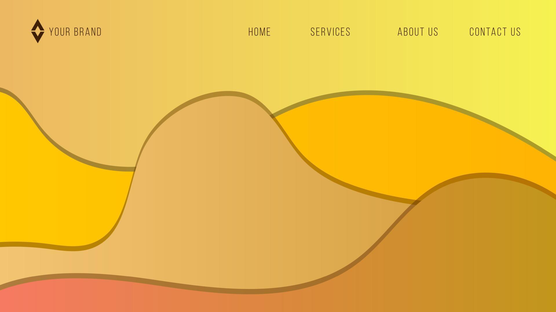 Brown and yellow minimalism background in large web page screen size ...