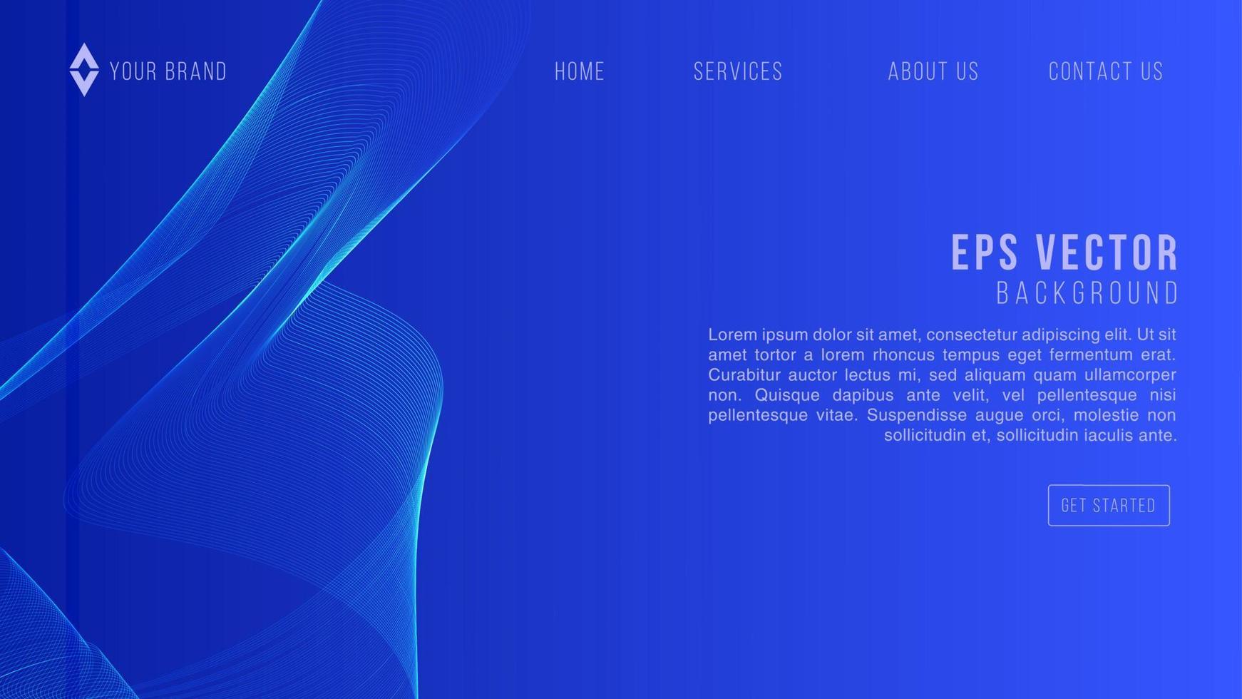 Background abstract blue Vector Illustration website page EPS10 ...