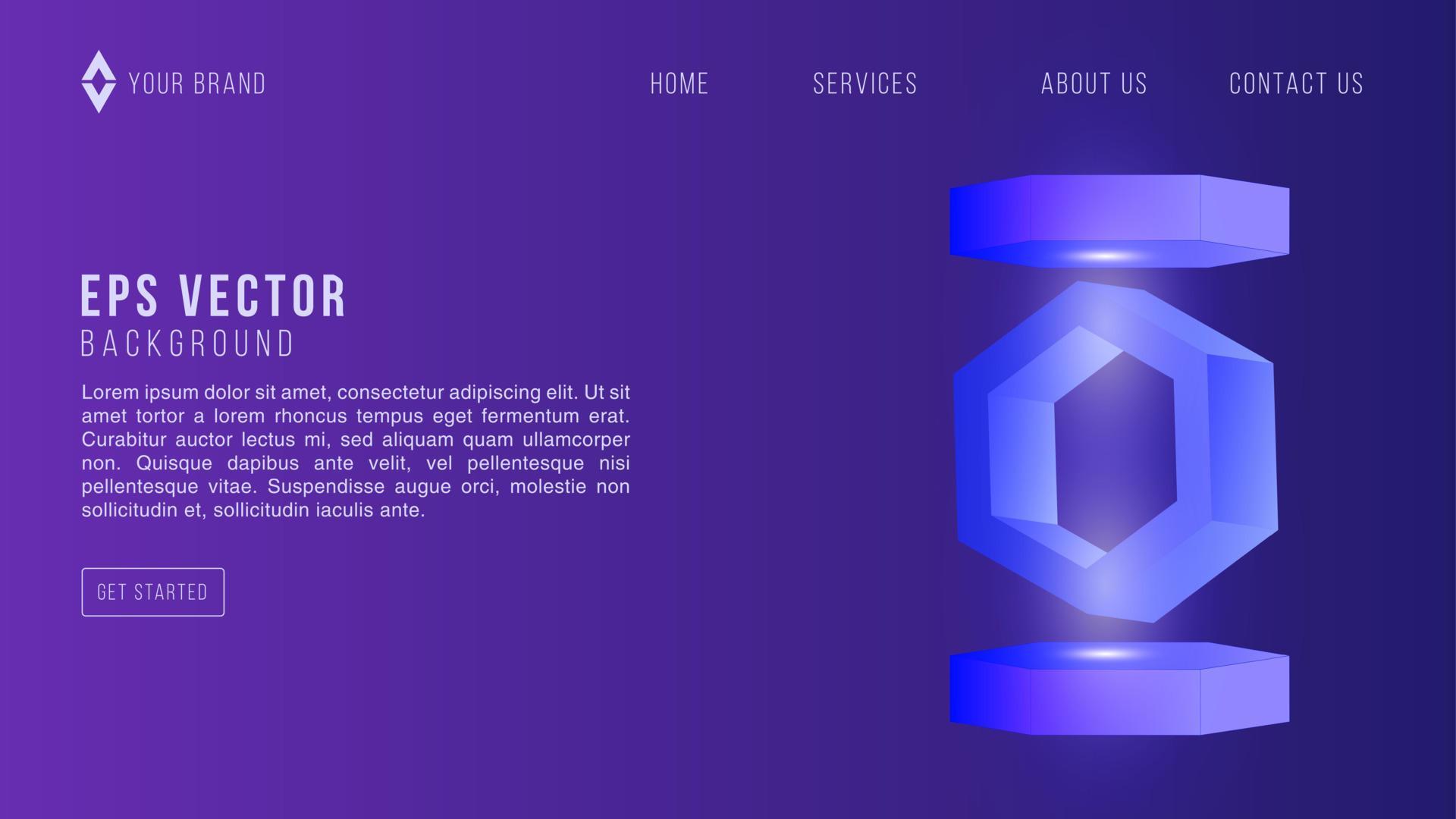 Background abstract dark blue with gradient object. Vector Illustration ...