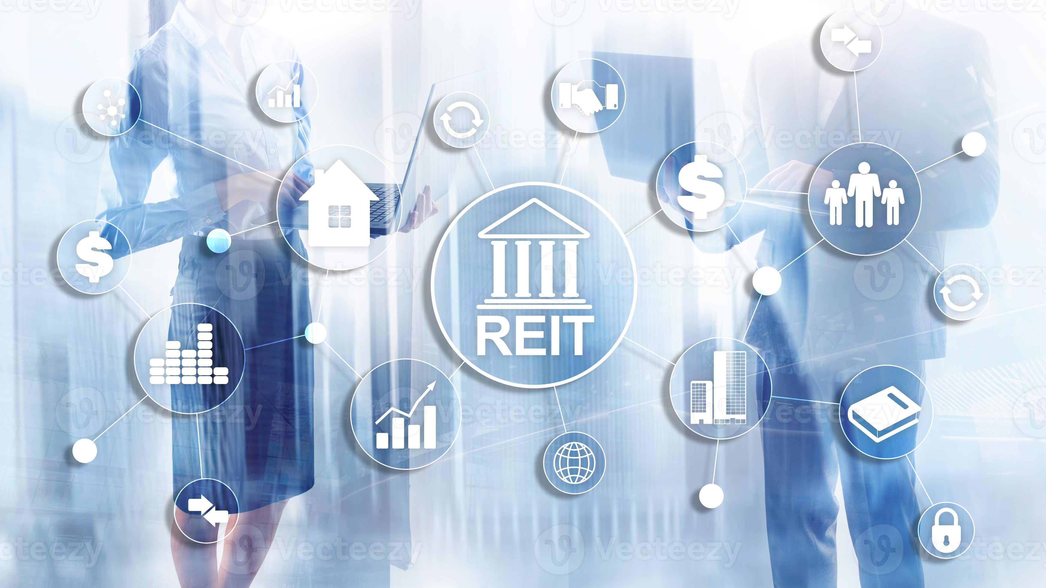 Real Estate Investment Trust REIT on double exsposure business background 16656820 Stock Photo ...