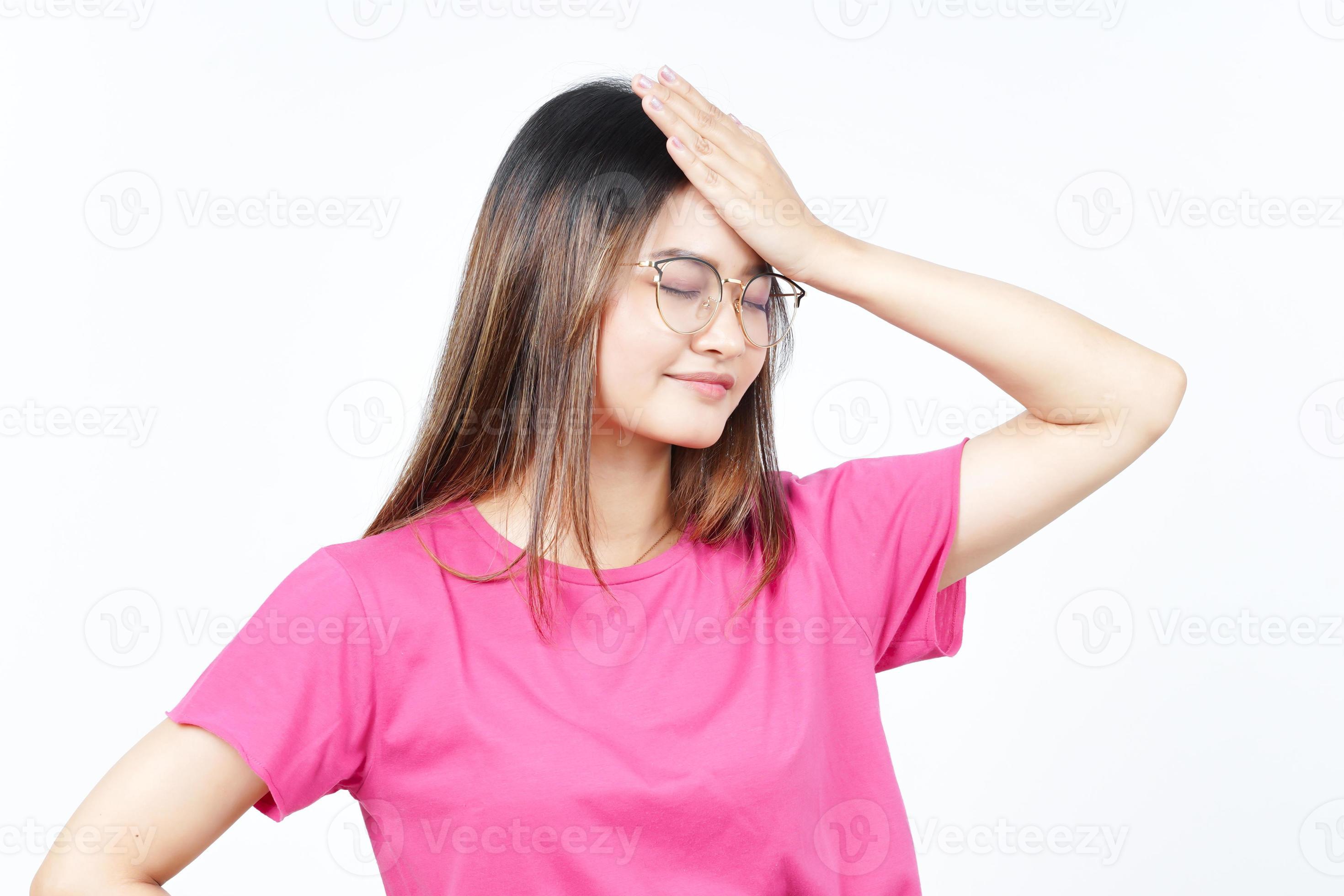 Forget something gesture Of Beautiful Asian Woman Isolated On White ...