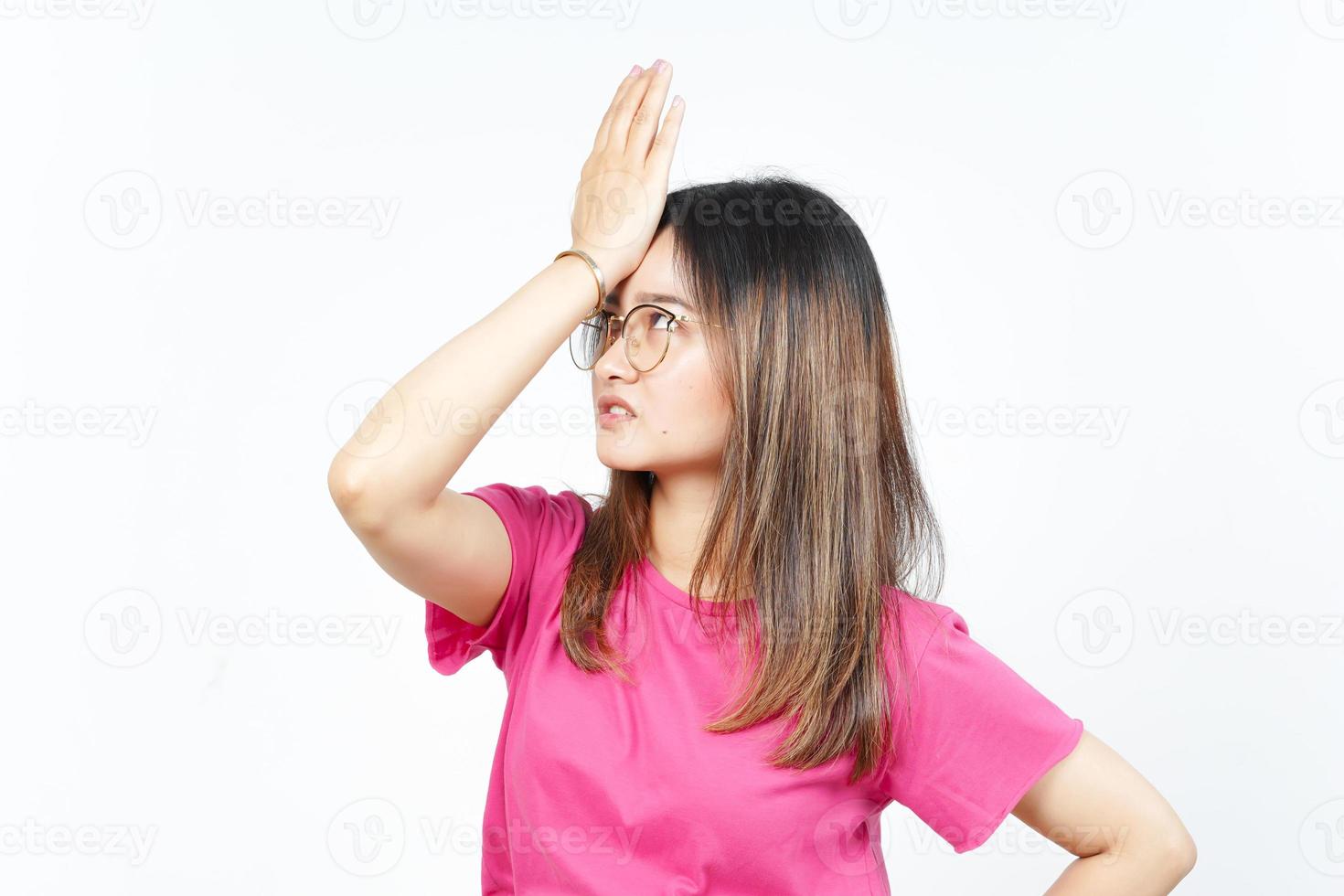 Forget Something Gesture Of Beautiful Asian Woman Isolated On White ...