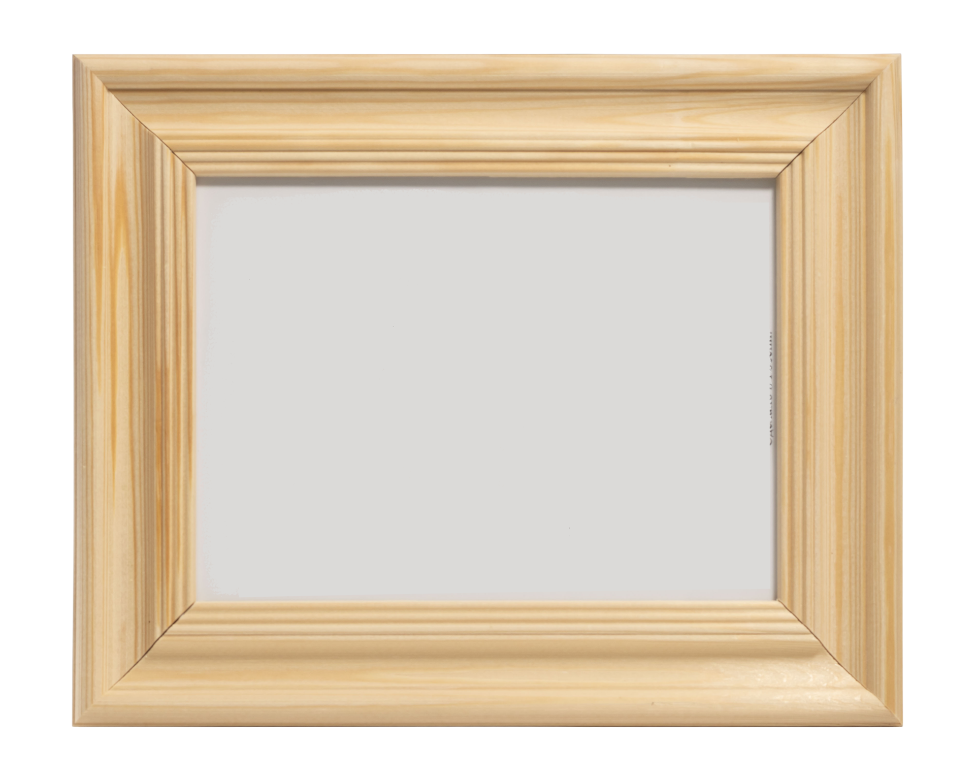Wide Wooden Frame Made Of Light Wood Photo Isolate Horizontal Photo