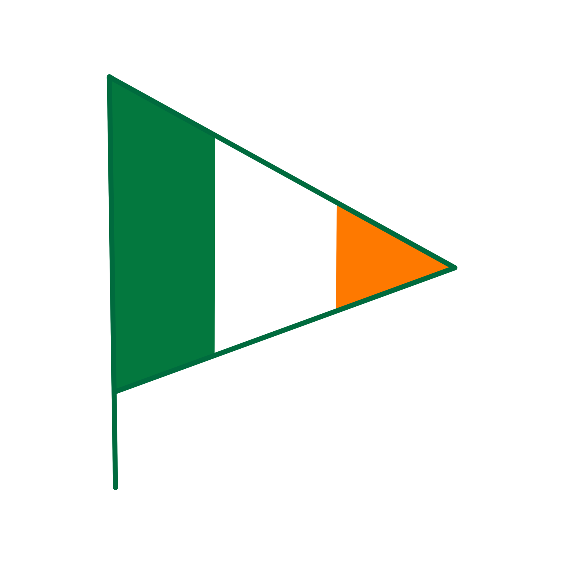 Ireland Triangular Flag 16658117 PNG