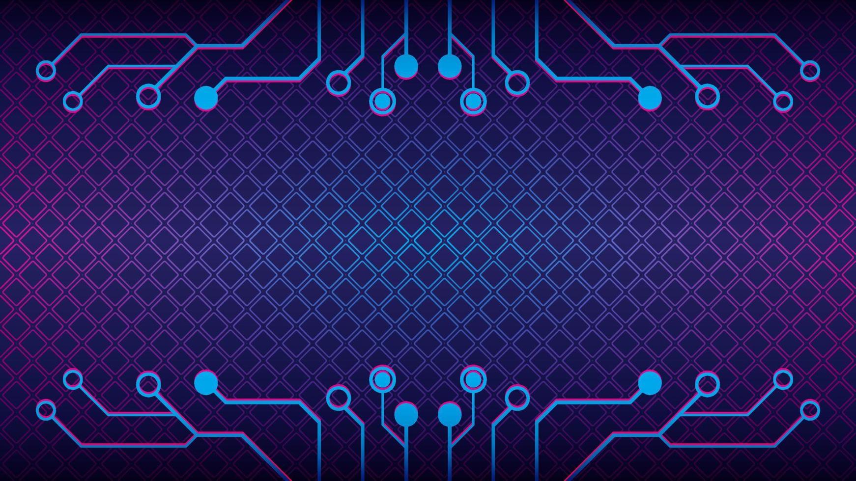 Cyberpunk Circuit With Diamond Geometric Pattern Electronic Tree Shape