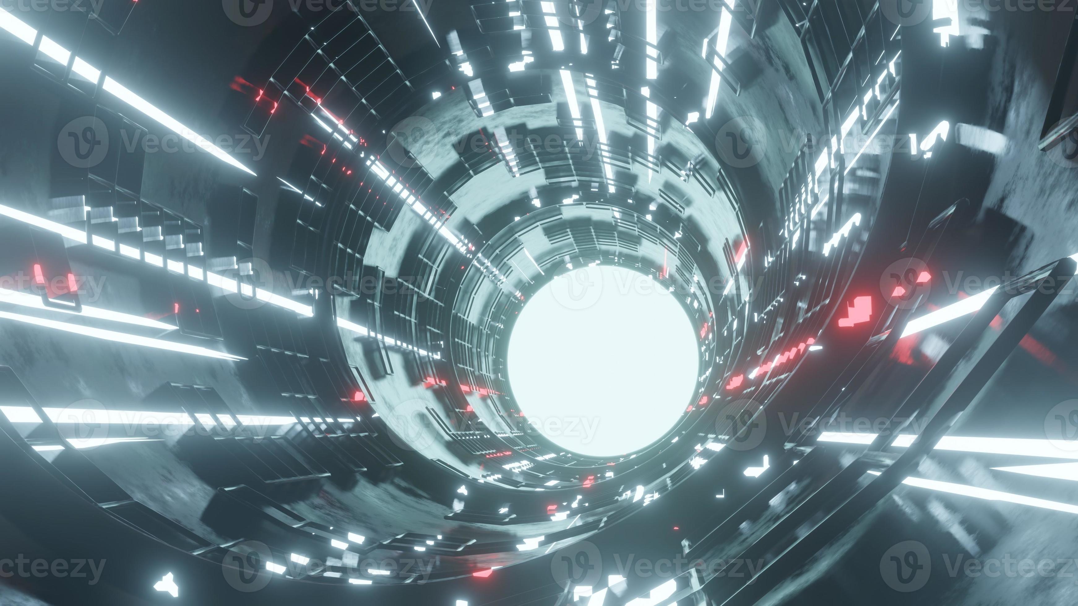 Abstract spaceship tunnel shape concept, 3D rendering. 16662514 Stock ...