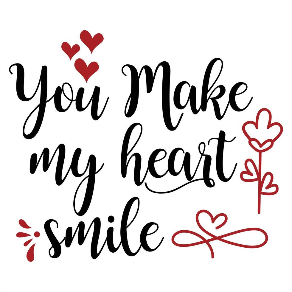 You Make My Heart Smile Happy Valentines Day Shirt Design Print