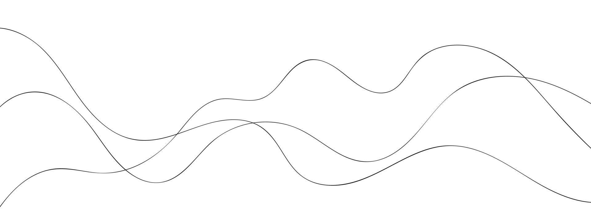 Thin line wavy abstract vector background. Curve wave seamless pattern ...