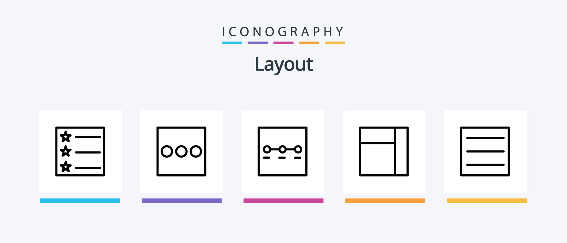 Layout Line 5 Icon Pack Including . analytics. layout. Creative Icons Design 16669203 Vector Art ...