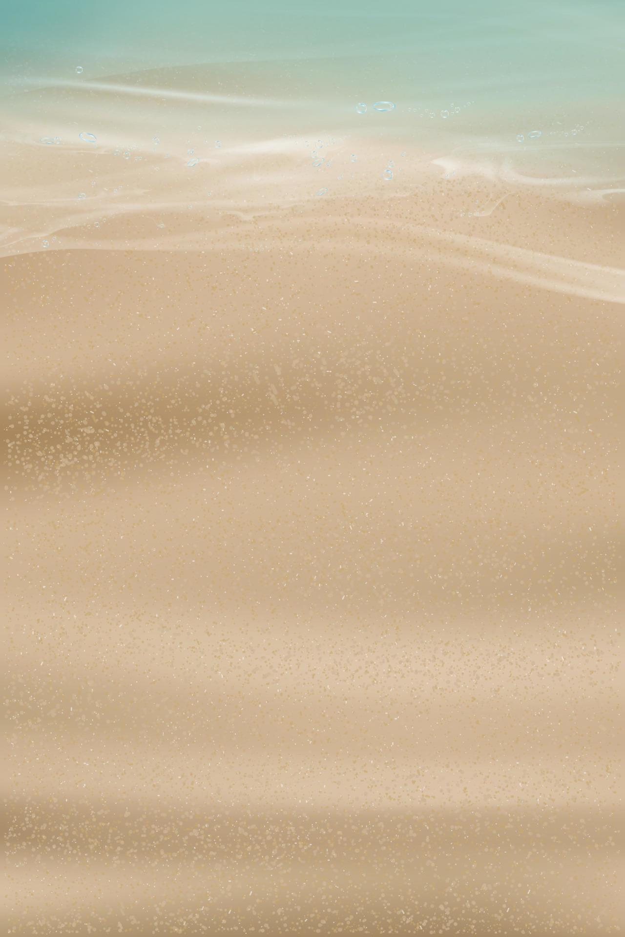 Sand with Blue ocean with soft wave form Background.Horizon Sand Beach Texture Waves for Summer ...