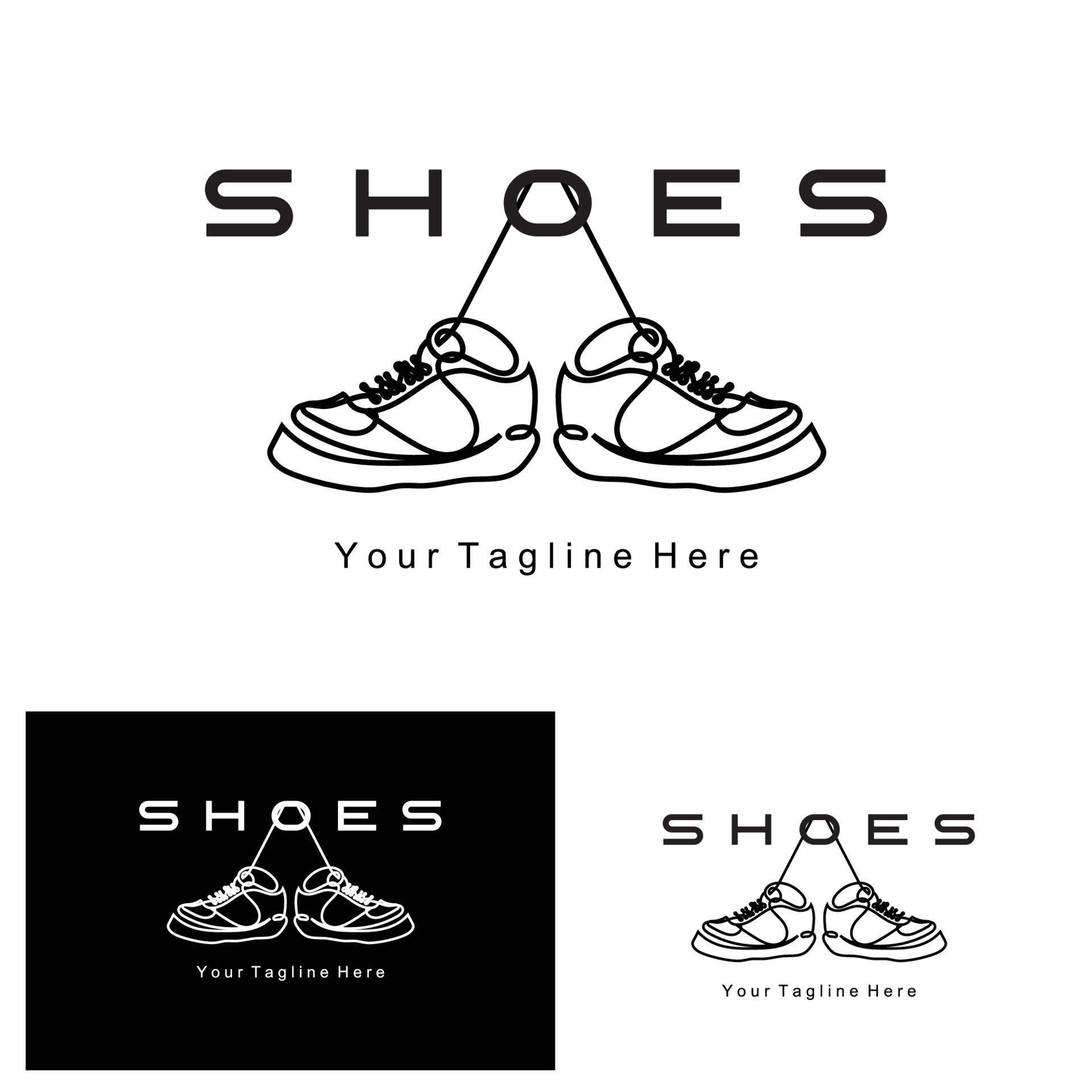 Zapatillas De Deporte Diseño De Logotipo Ilustración Vectorial De Calzado Juvenil De Tendencia