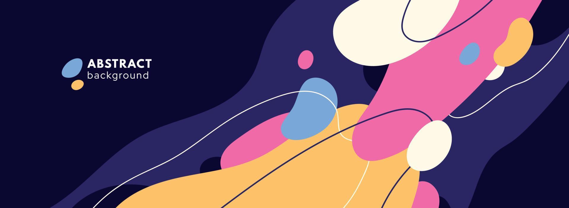 Modern Organic Abstract Shapes Background Compositions Of Dynamic Blob Wave Irregular Form