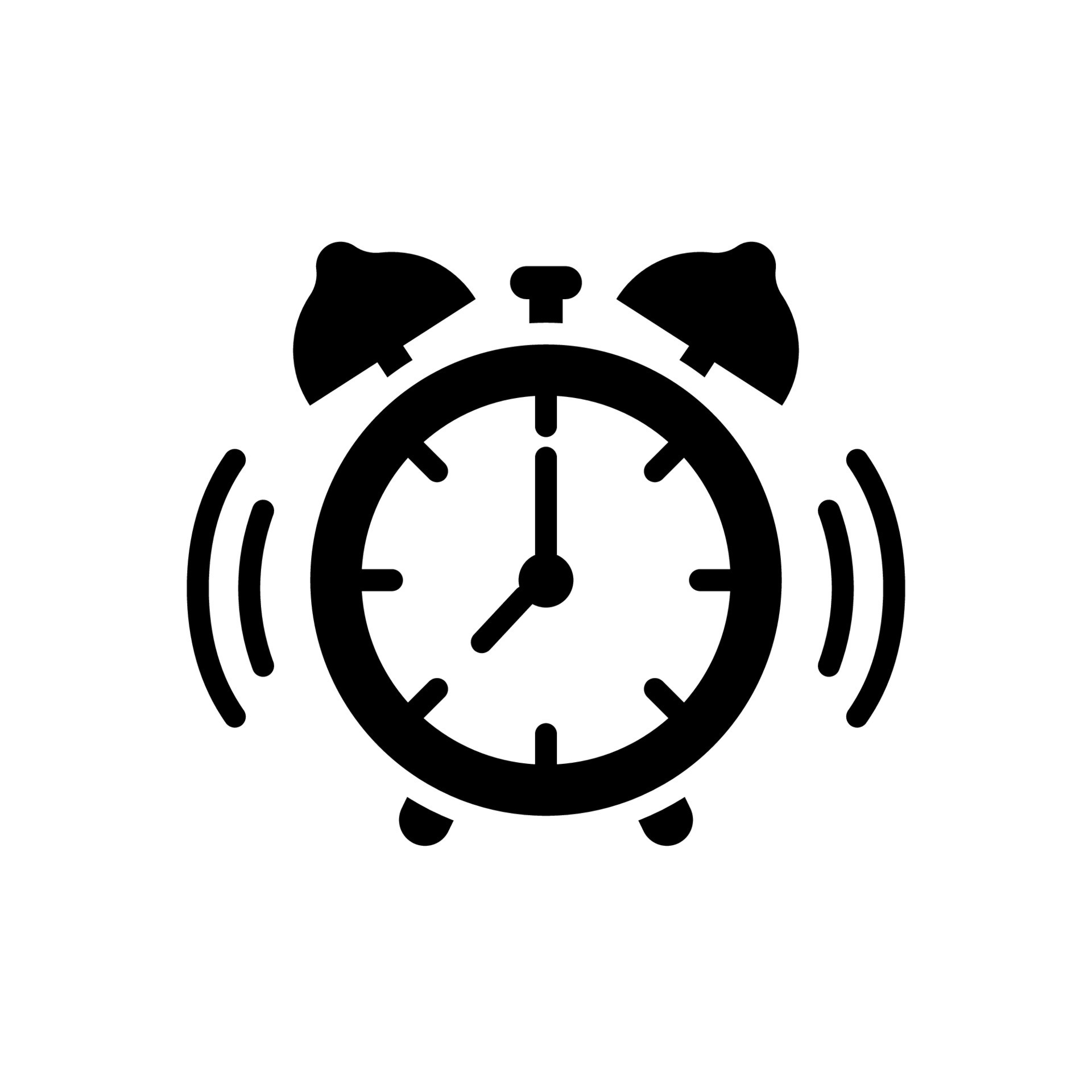 Alarm Clock Icon Vector Illustration Design 16673278 Vector Art At Vecteezy