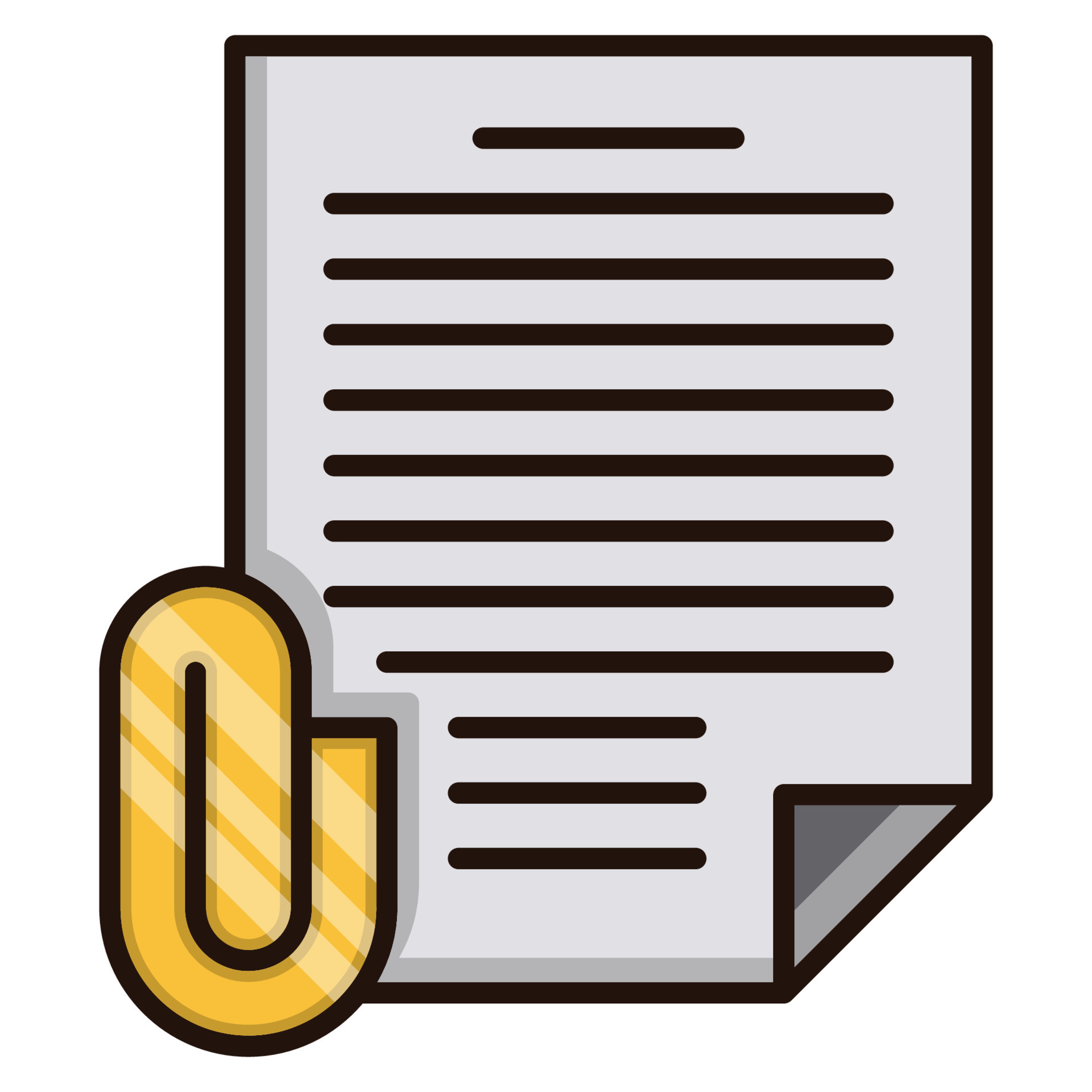 Attachment icon, suitable for a wide range of digital creative projects ...