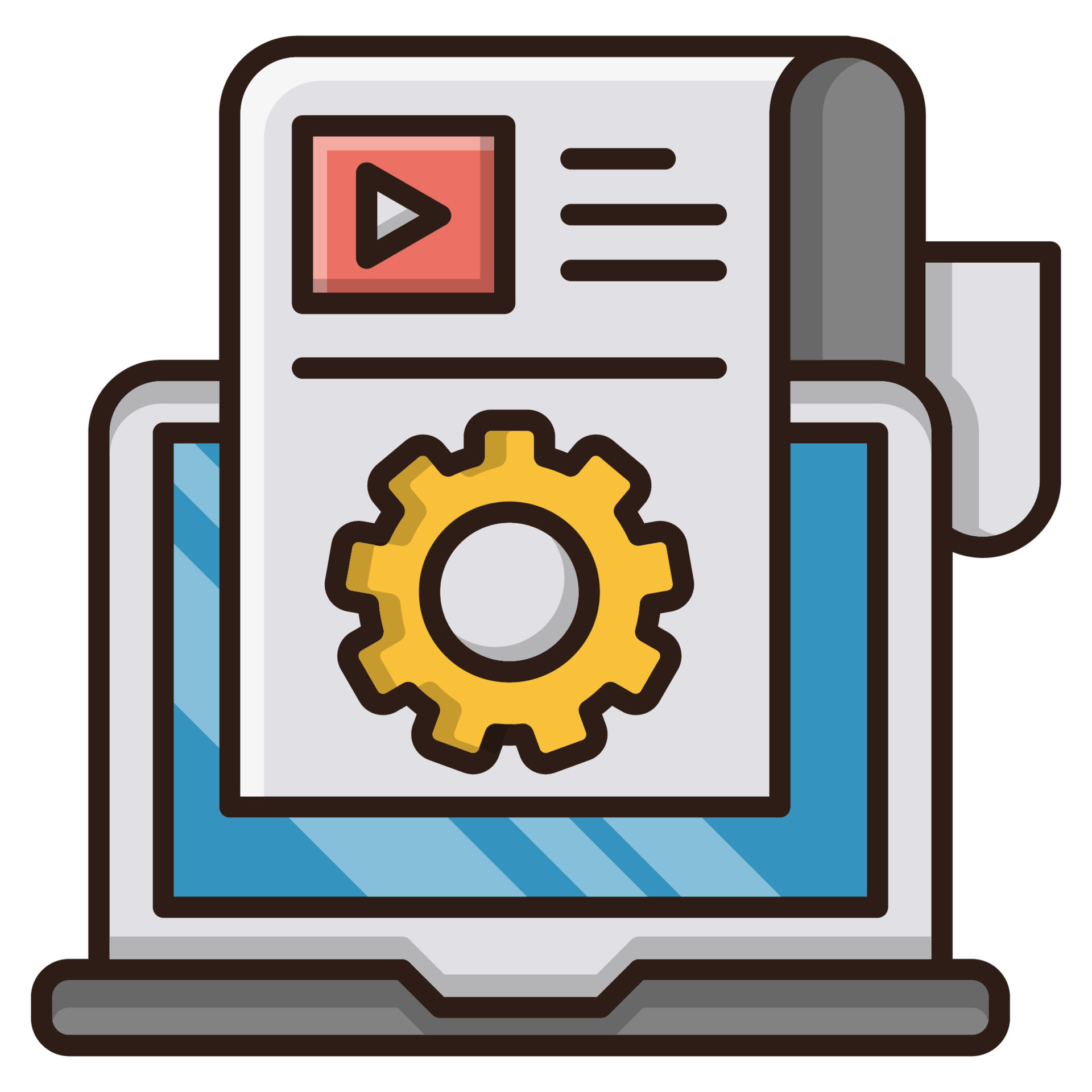 content management icon, suitable for a wide range of digital creative ...