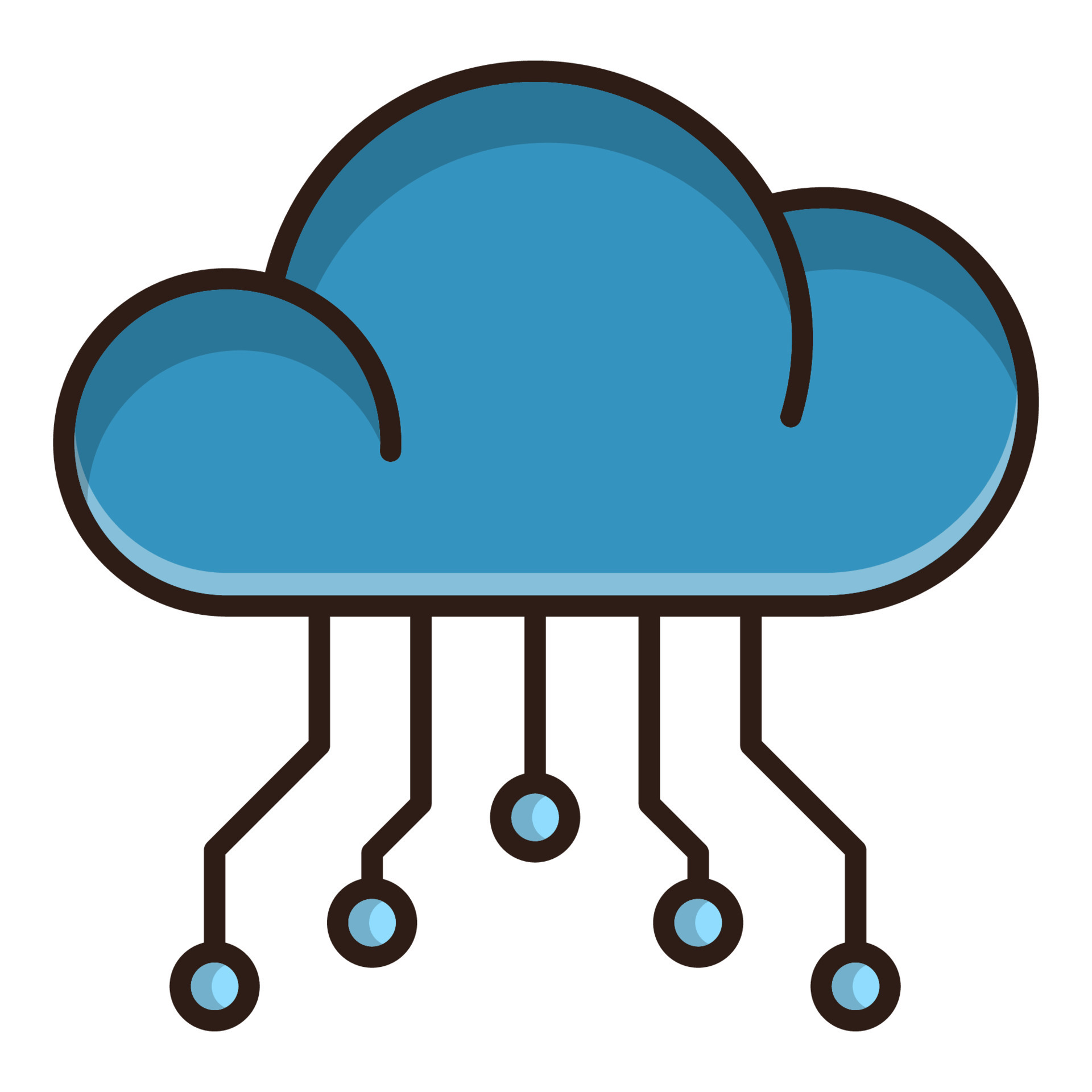 Cloud Computing Icon Suitable For A Wide Range Of Digital Creative Projects Happy Creating
