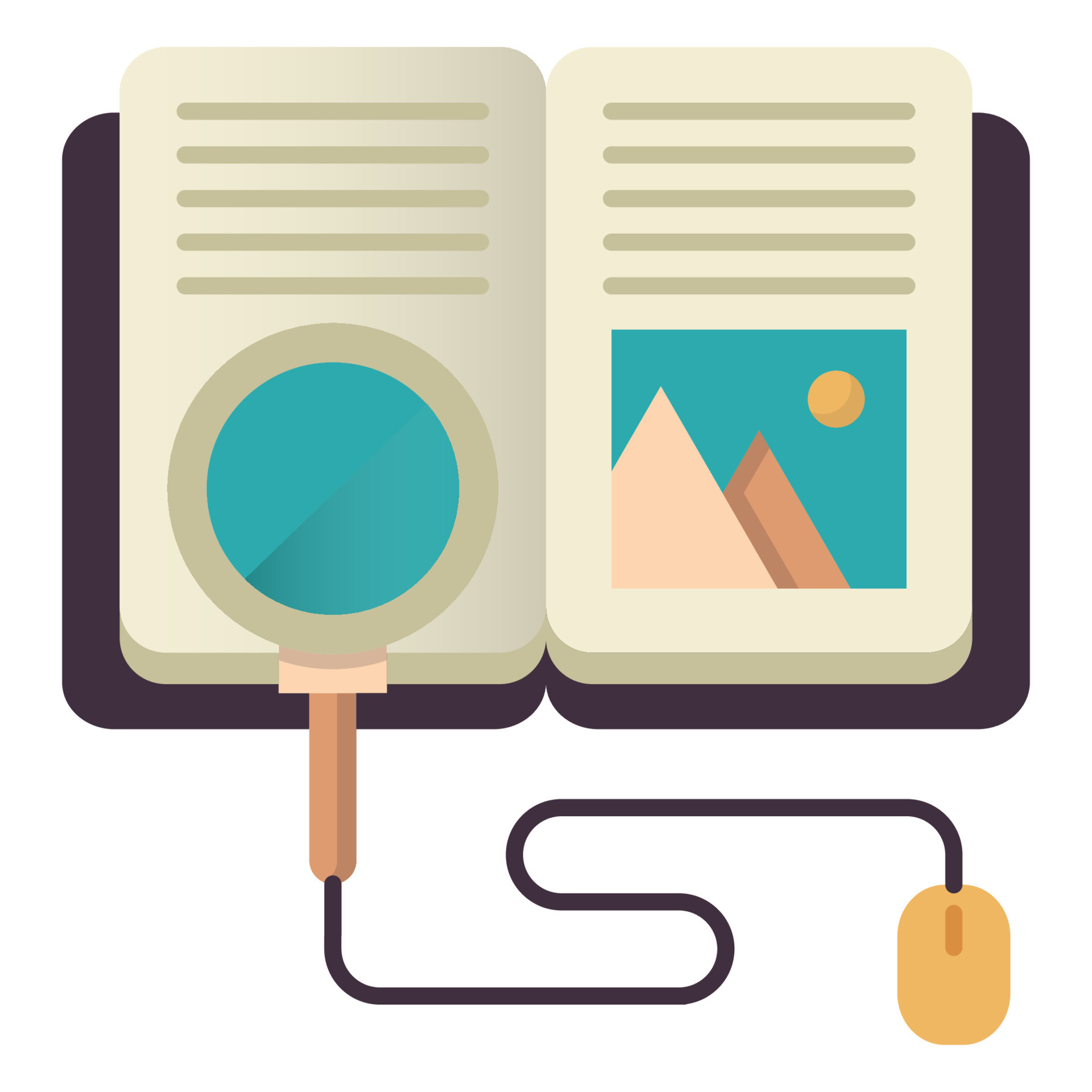 search of knowledge icon, suitable for a wide range of digital creative ...