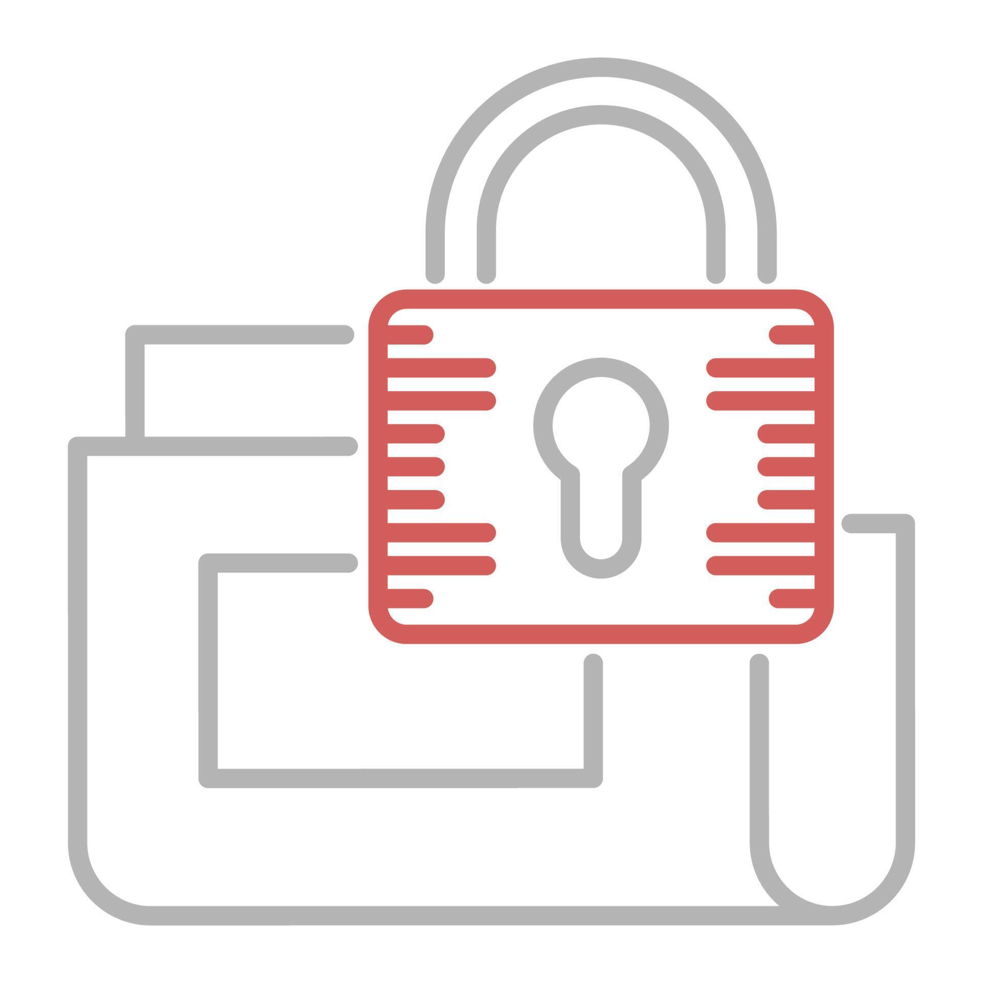 Secure Data Folder Icon Suitable For A Wide Range Of Digital Creative