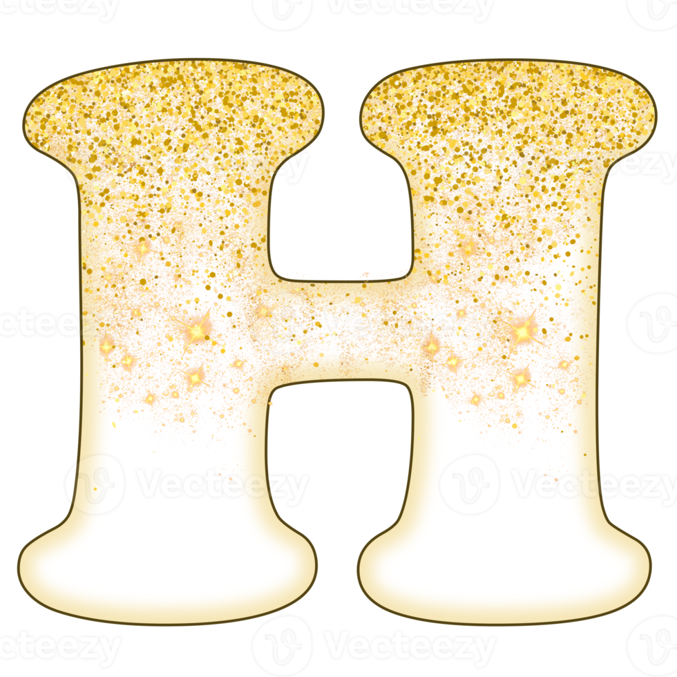 Half Gold Glitter Alphabet 16691878 PNG